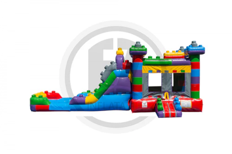 Block Party Double Lane Bounce And Slide - Bounce House Rentals in ...