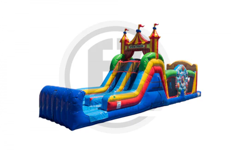 47' Carnival Obstacle Water Slide - Bounce House Rentals in Fayette and ...