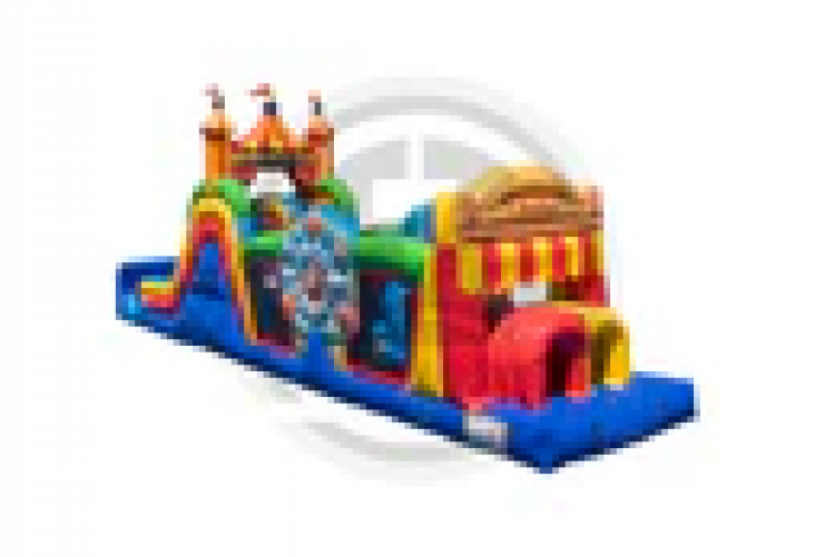 47' Carnival Obstacle Water Slide - Bounce House Rentals in Fayette and ...